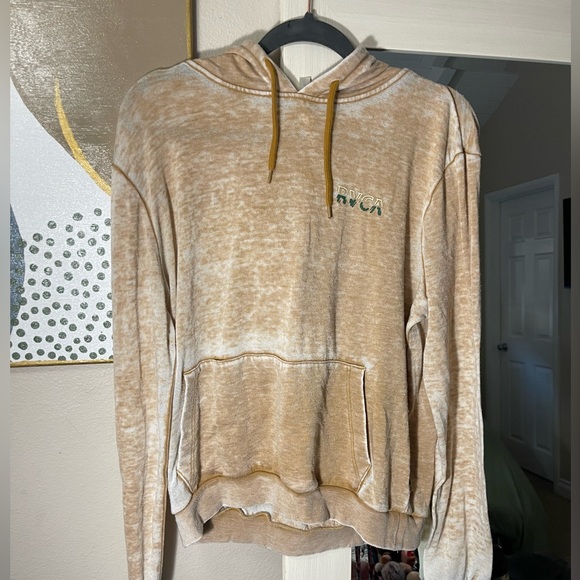 RVCA | Tops | Rvca Tan Washed Out Hoodie Light Weight | Poshmark